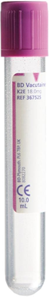 BD Vacutainer Röhrchen aus PET 10ml, EDTA - 100 St. / Blutentnahme ...